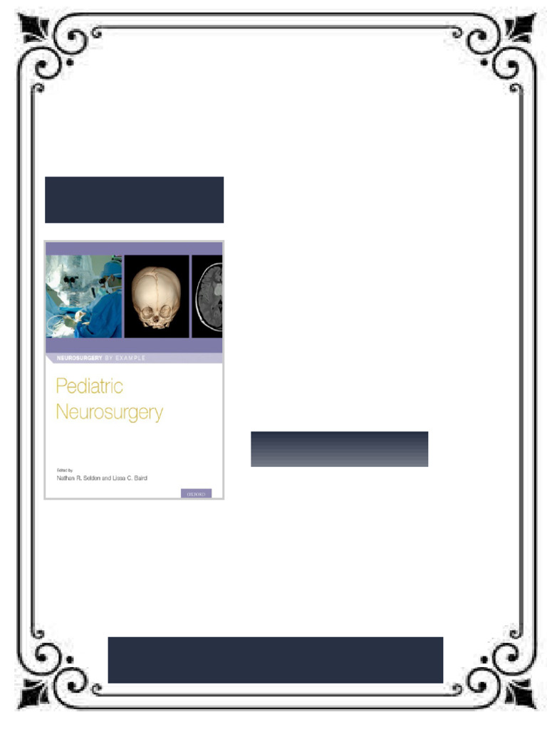 Pediatric Neurosurgery (Neurosurgery by Example) 1st Edition Nathan ...