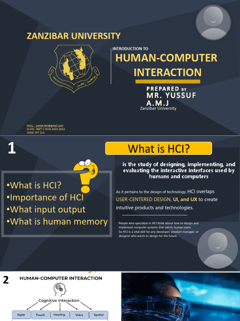 HCI-01 | PDF | Memory | Human–Computer Interaction