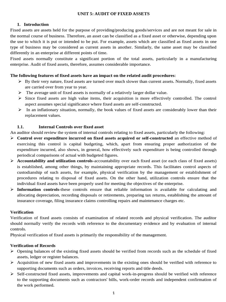 Fixed Assets Audit Procedures Guide | PDF | Accounts Payable | Audit