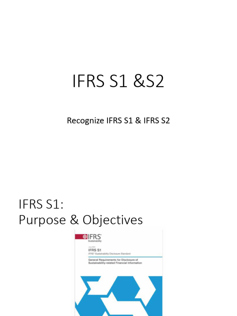 Overview of IFRS S1 & S2 Objectives | PDF