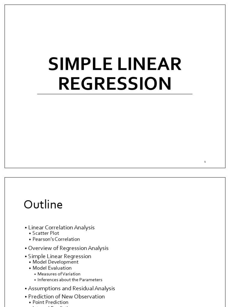 Simple+Linear+Regression | PDF | Regression Analysis | Linear Regression