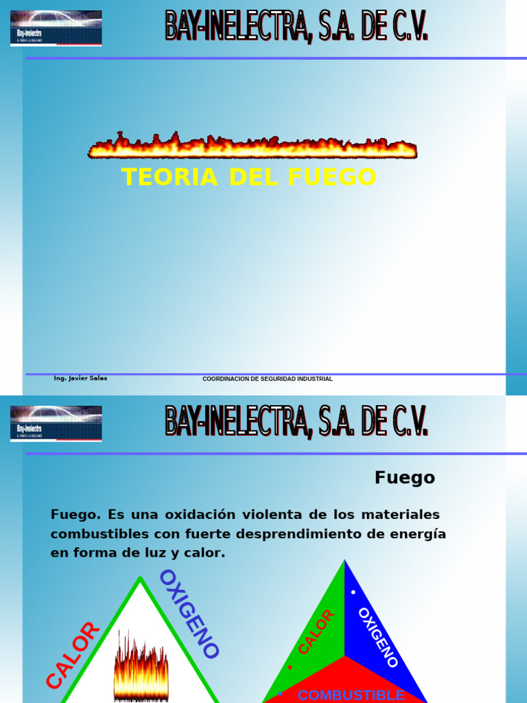 11 Teoría Del Fuego 01 | PDF | Combustión | Combustibles