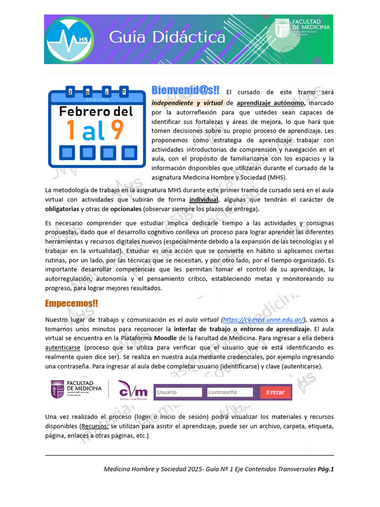 Guía de Estudio para Medicina MHS 2025 | PDF | Aprendizaje | Moodle