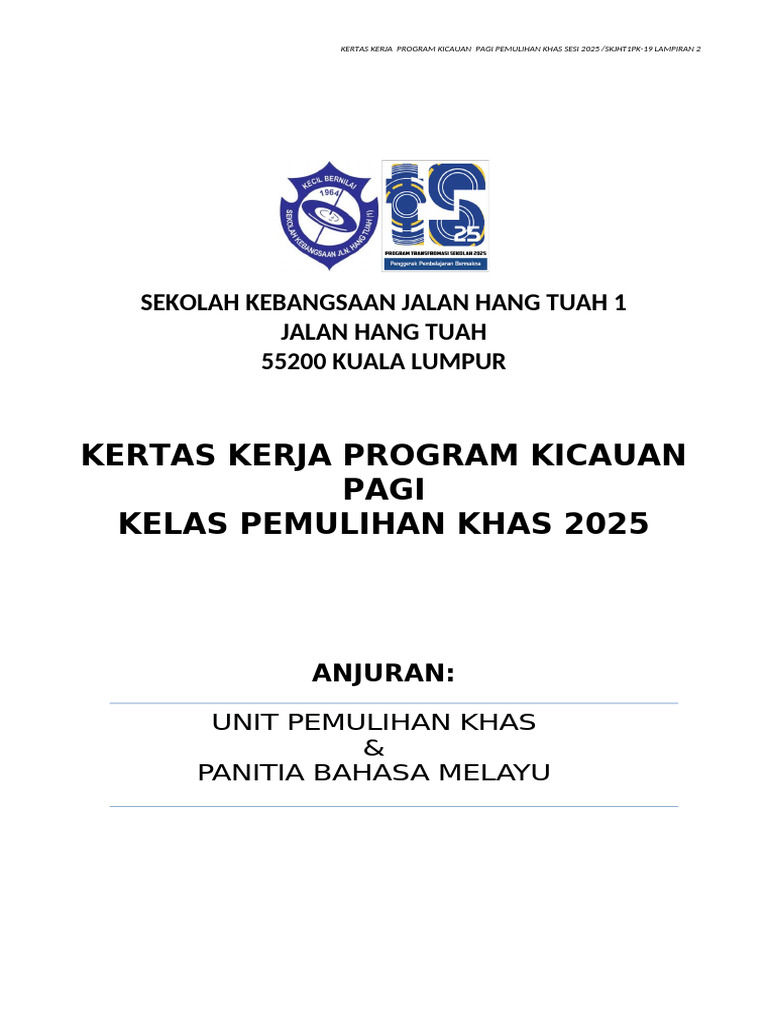 Kertas Kerja Kicauan Pagi 2025 | PDF