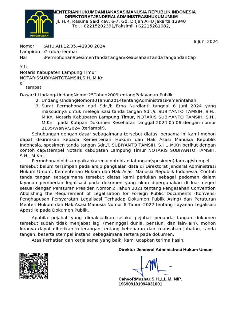 Surat - Pengantar - AHU - AH.12.05.-42930 2024 | PDF