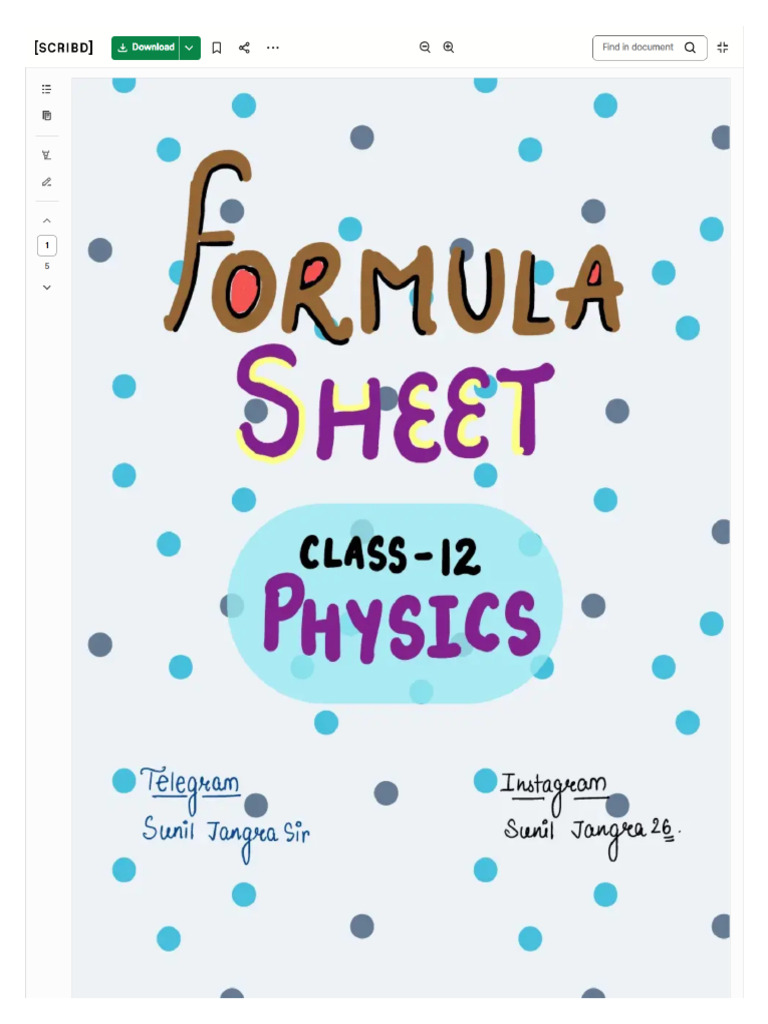 Screencapture Scribd Document 681895203 Formula Sheet Class 12 2026 01 ...