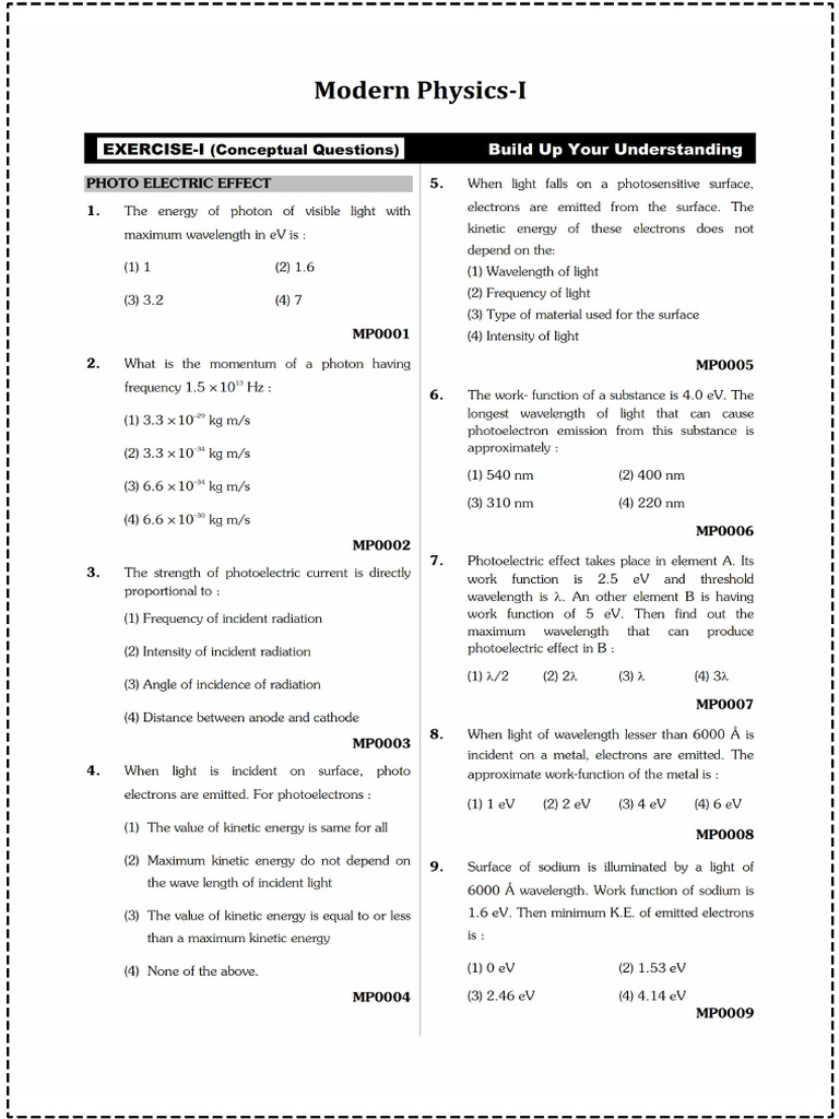 Modern Physics Q | PDF