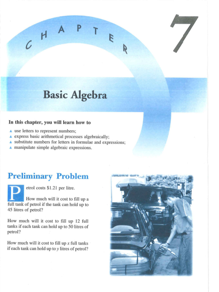 Book 1 Chapter 7 - Basic Algebra | PDF
