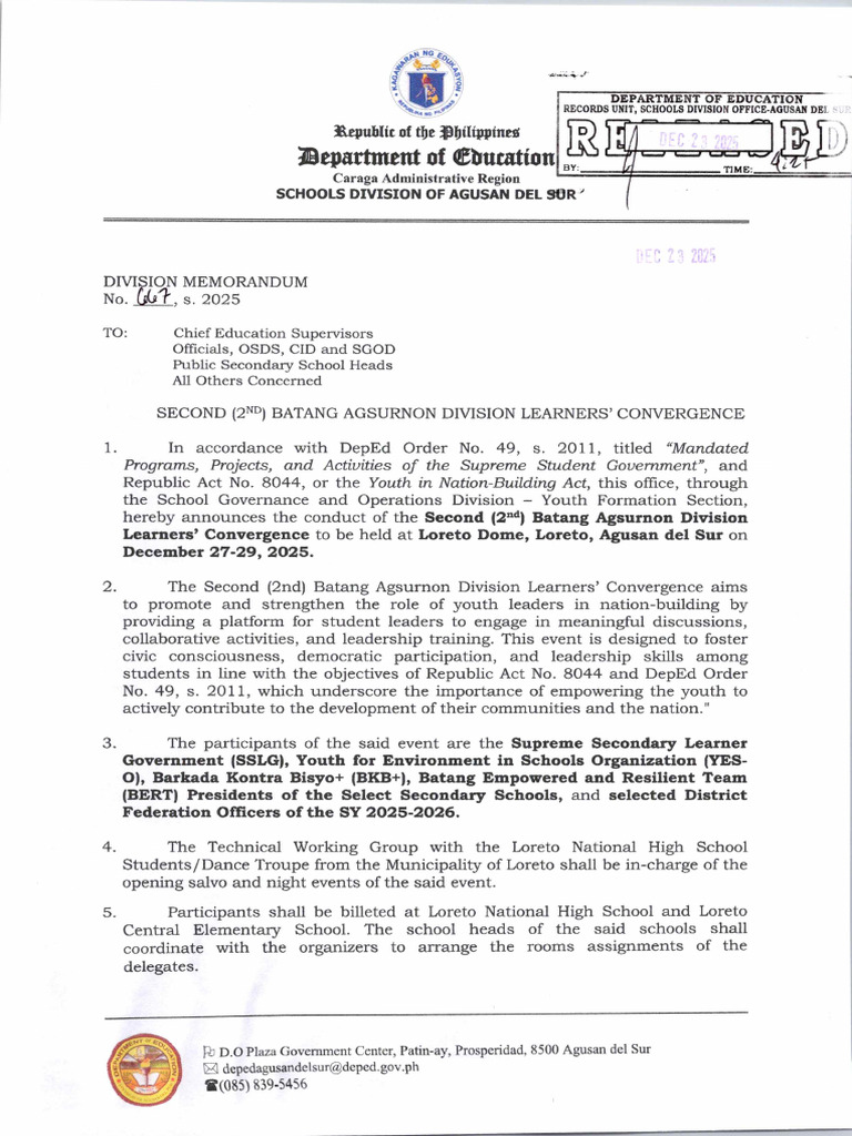 DM No 667 S 2025 | PDF