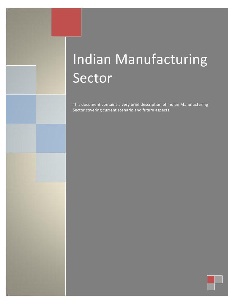 Indian Manufacturing Sector | PDF | Competitiveness | Economic Growth