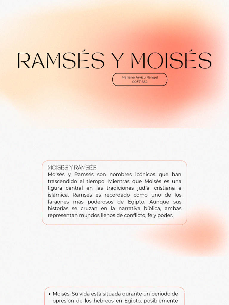 Ramsés y Moisés-Mariana Arvizu | PDF | Moisés | Libro del éxodo