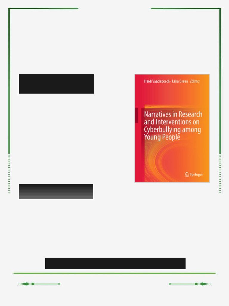 Narratives in Research and Interventions on Cyberbullying among Young ...