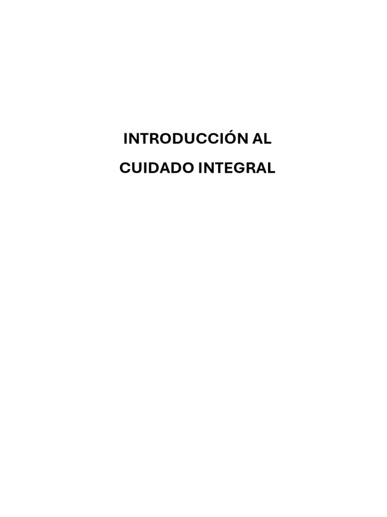 Introducción Al Cuidado Integral | PDF | Cuidado de la salud | Diabetes