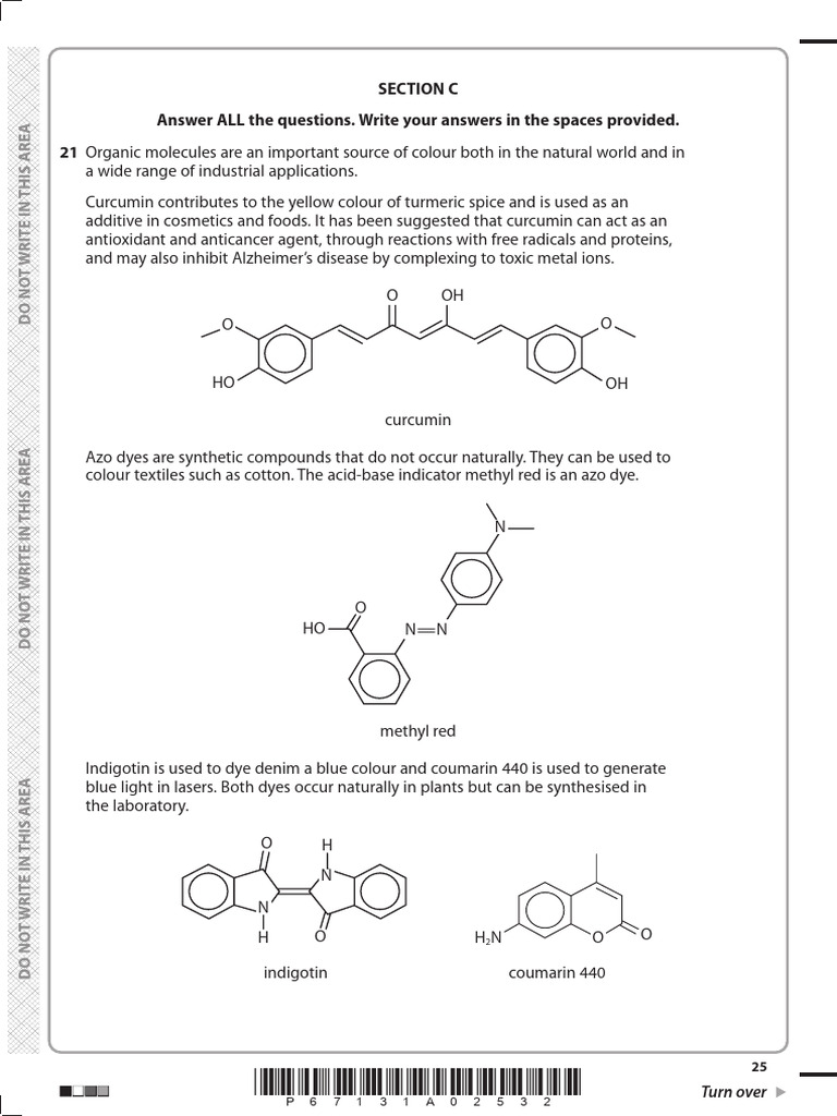 Organic Dyes: Curcumin, Azo, Indigotin | PDF | Coordination Complex ...