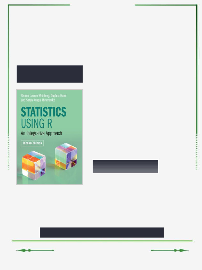 Statistics using R an integrative approach 2nd Edition Sharon L ...