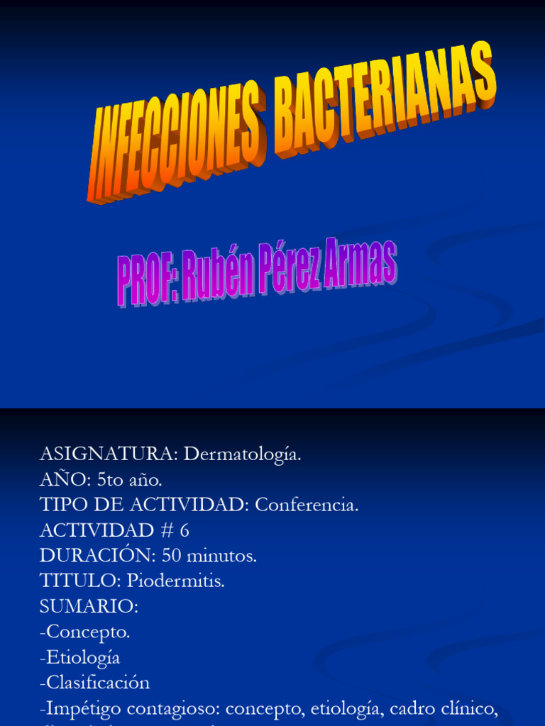 Piodermitis: Conceptos y Tratamientos | PDF