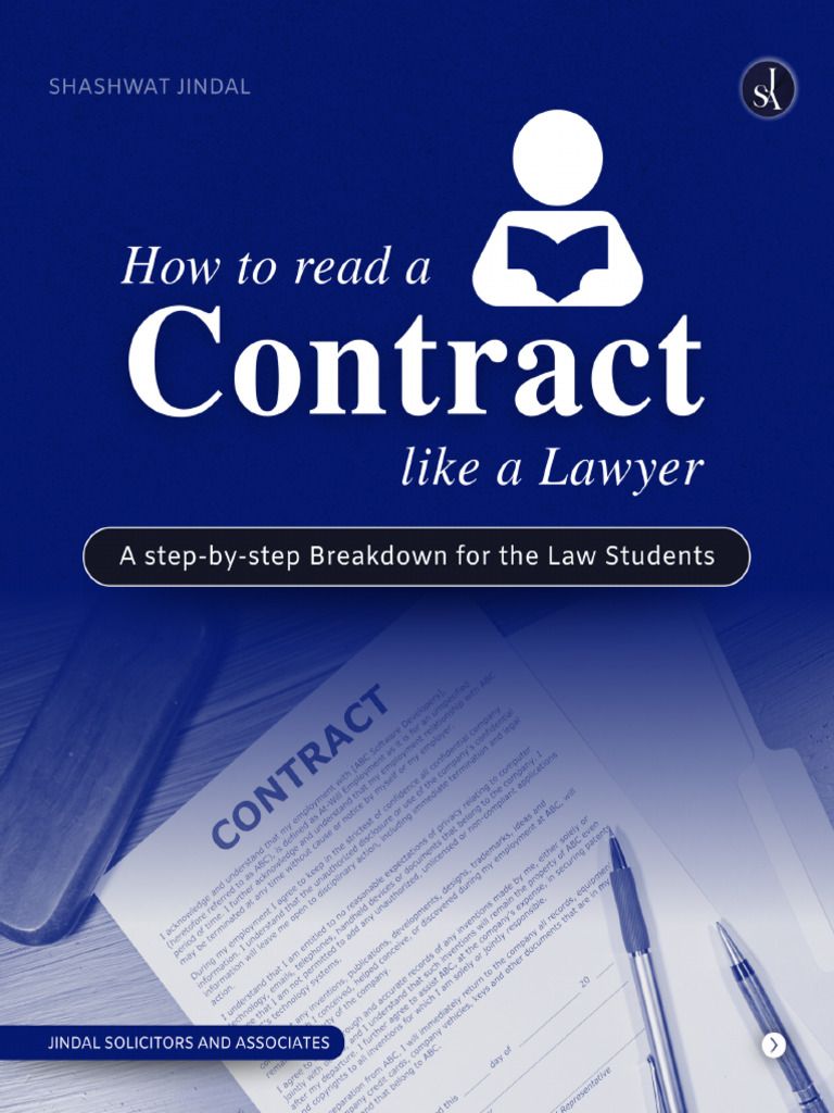 How To Read A Contract Like A Lawyer | PDF