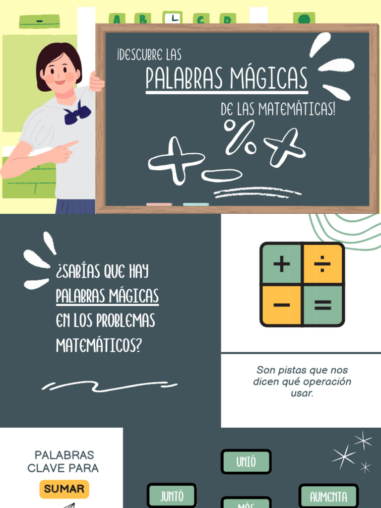 Presentación Símbolos Operaciones Básicas Doodle Verde y Amarillo | PDF ...