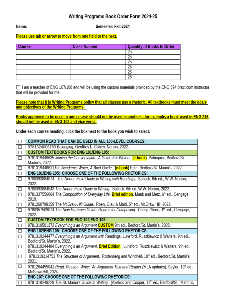 Book Order Form 2024 25 Current | PDF | Learning | Human Communication