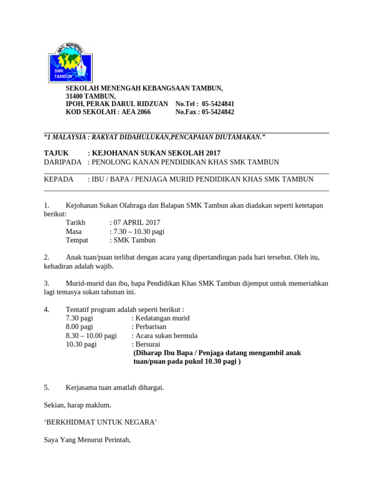 Sekolah Menengah Kebangsaan Tambun | PDF