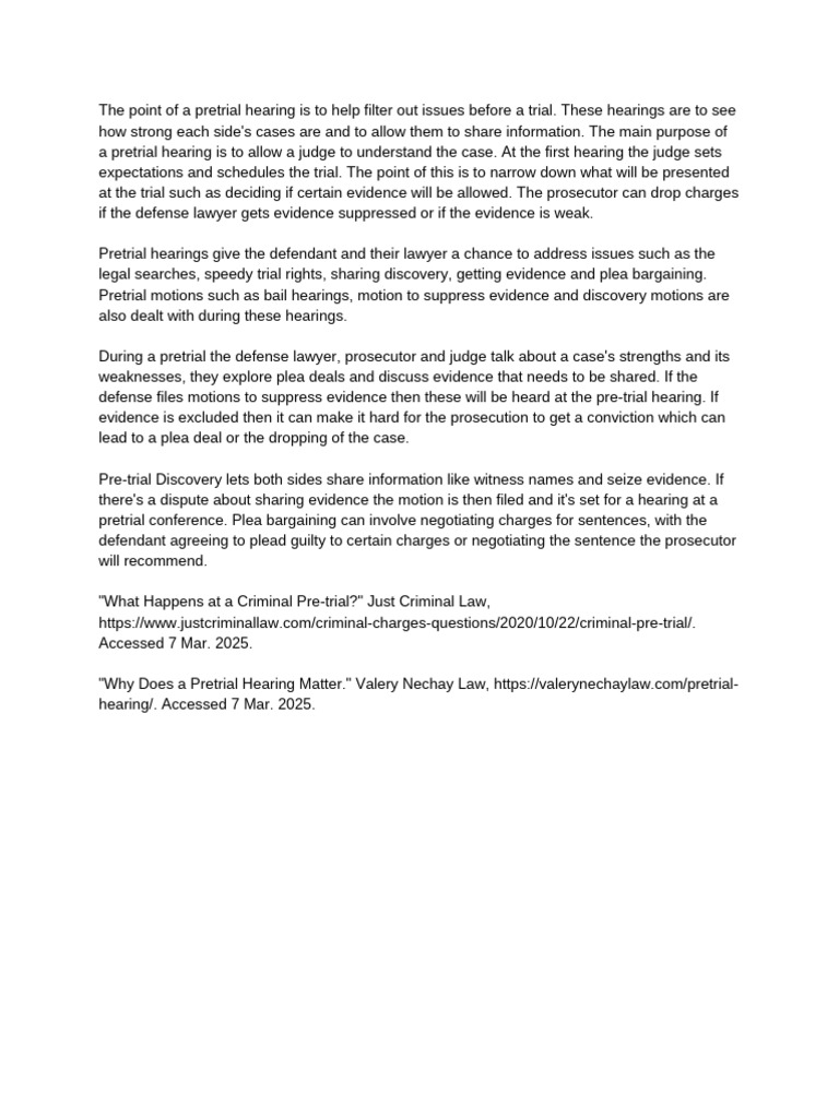 Pretrial | PDF
