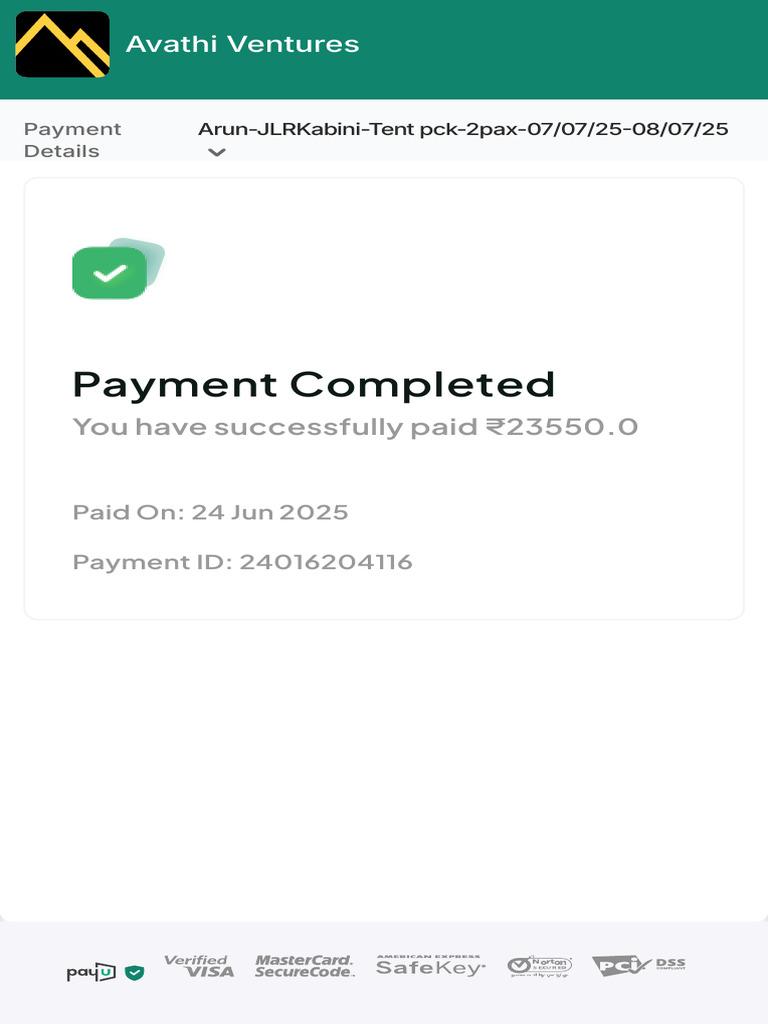 Avathi Ventures Payment Confirmation | PDF