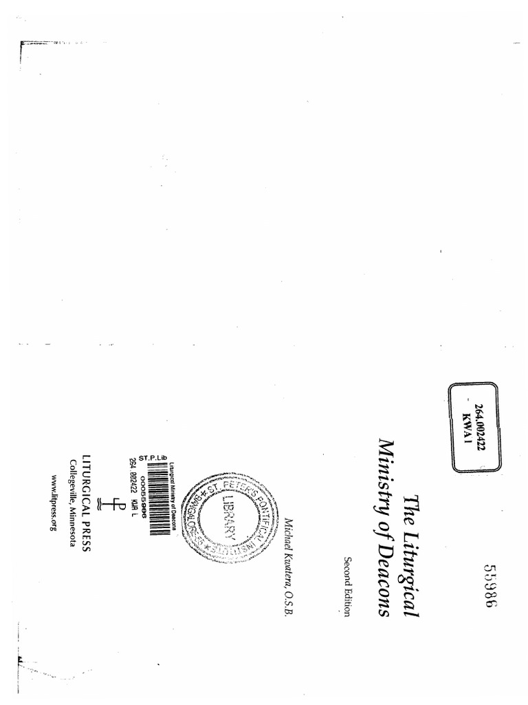 Liturgical Ministry of Deacons | PDF
