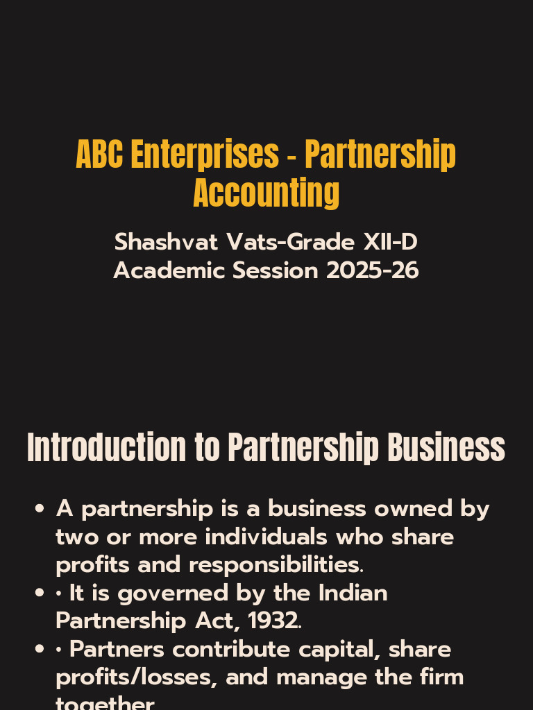 Real-Life Relevance & Conclusion | PDF | Partnership | Interest