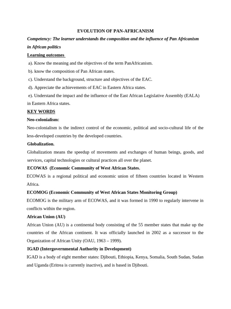 Pan Africanism | PDF | Pan Africanism | African Union