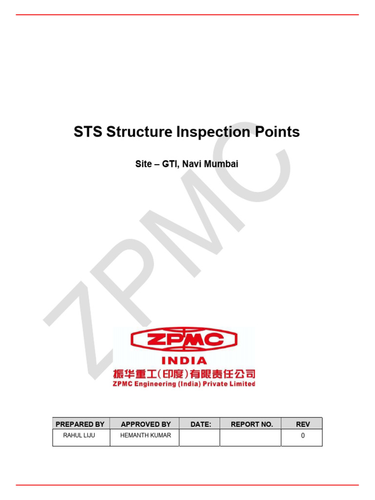 GTI QC-Structure Inspection Points | PDF | Fracture | Fatigue (Material)