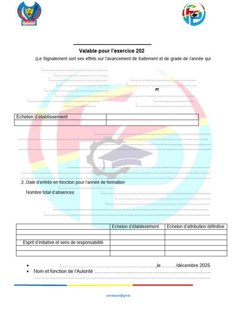 Bulletin de Signalement 2025 RDC | PDF