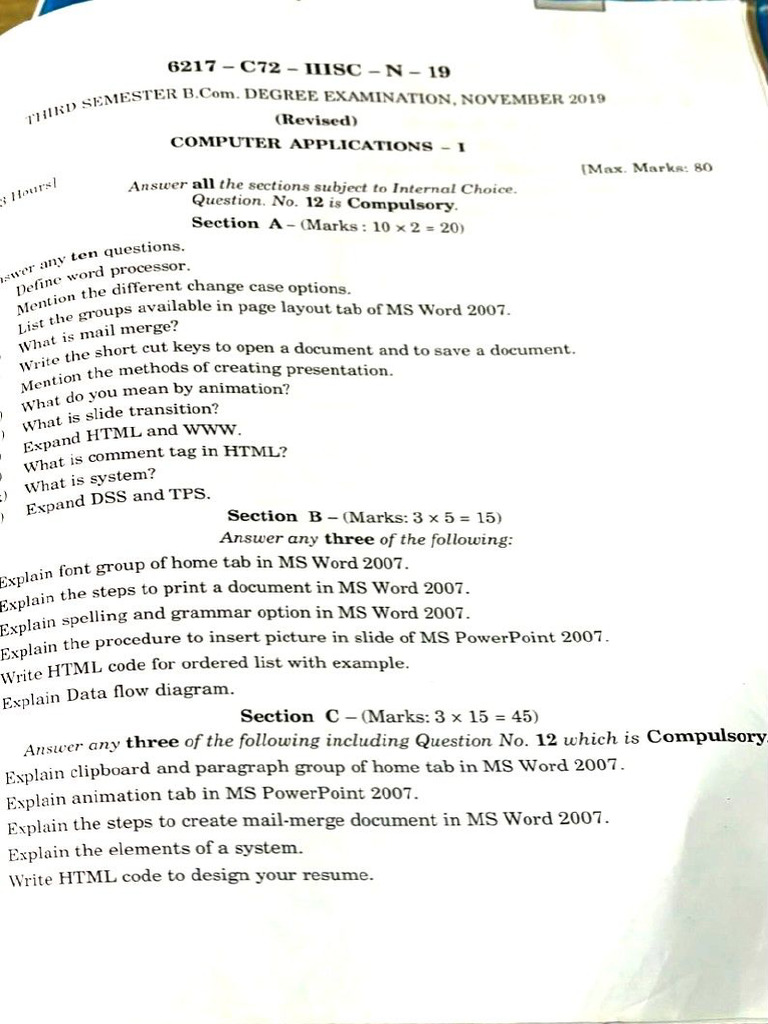 Computer Application | PDF