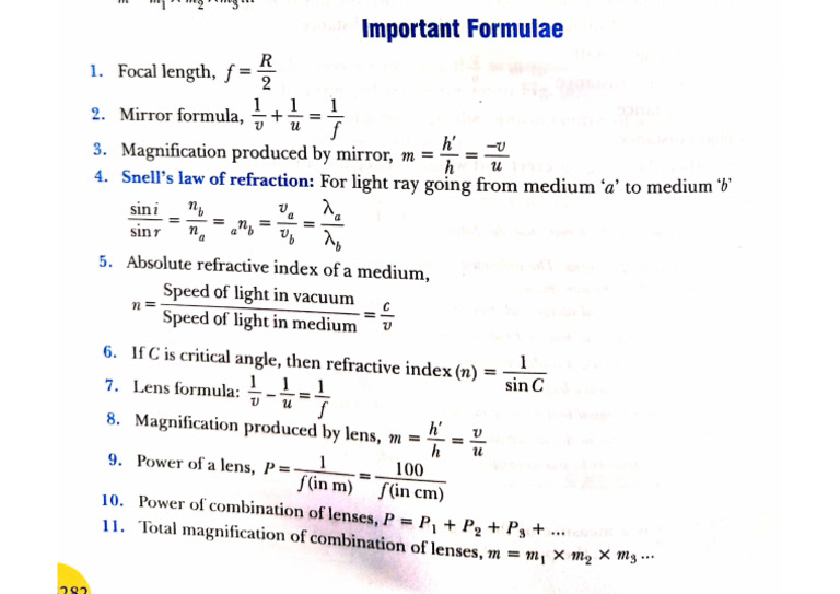 Imp - Formulae (Light) | PDF