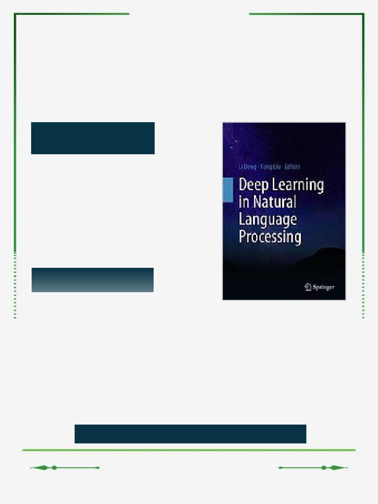 Deep learning in natural language processing Deng eBook instantly unlocked | PDF | Deep Learning ...