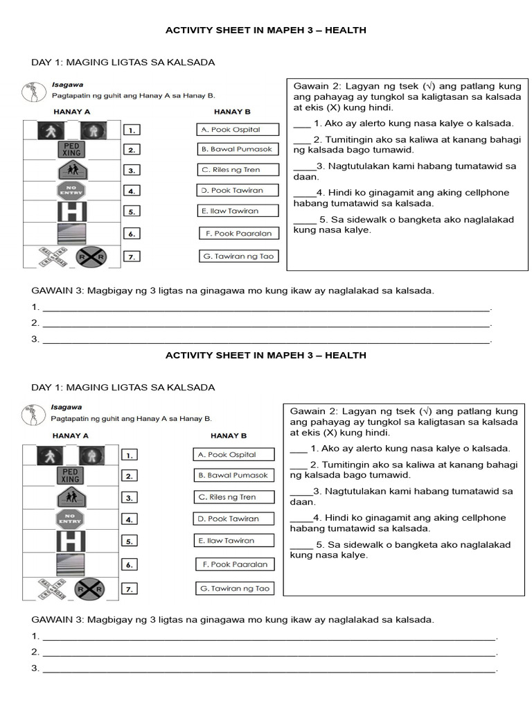 Activity Sheet in Mapeh 3 | PDF
