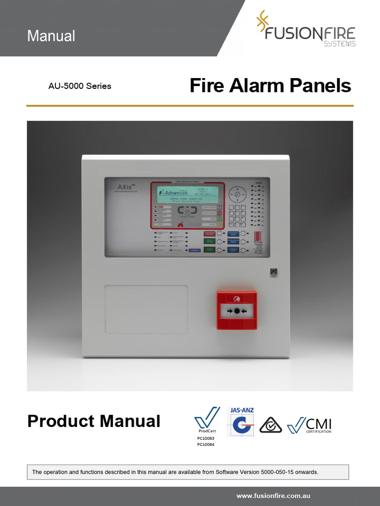 AU-5000 Fire Alarm Panel Manual | PDF | Power Supply | Electromagnetic ...