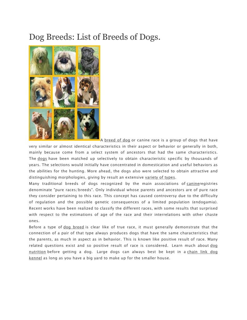 Dog Breads | PDF