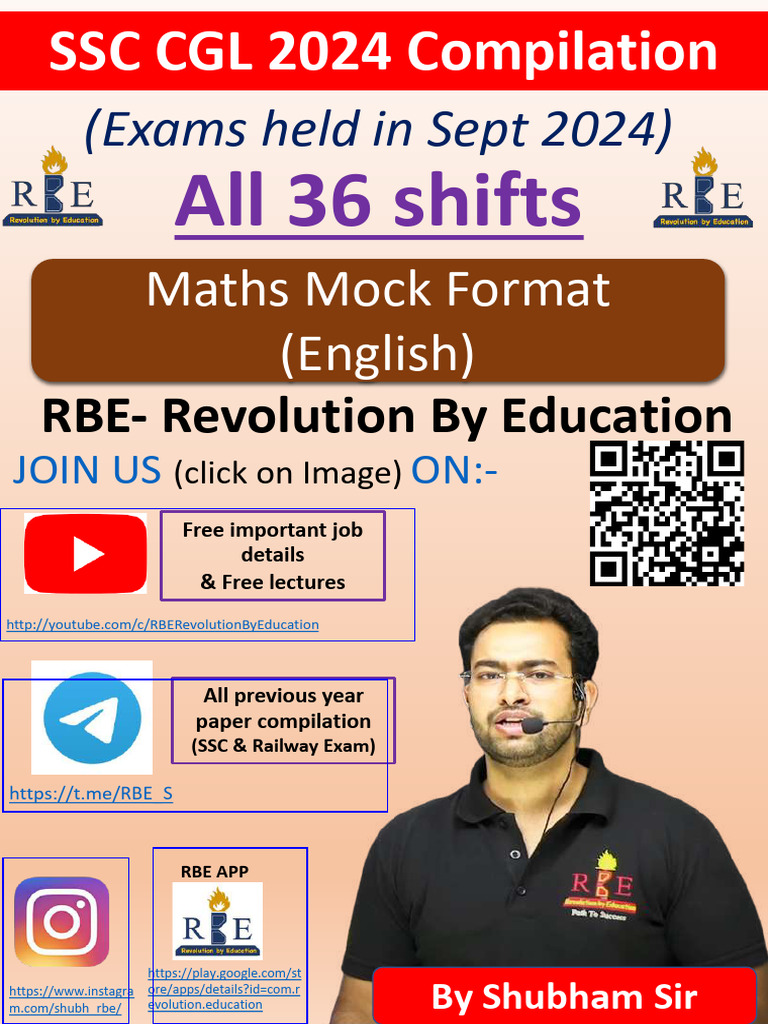 Maths (Eng)SSC CGL 2024 Tier-1 RBE Compressed 250706 231753 | PDF | Circle | Area