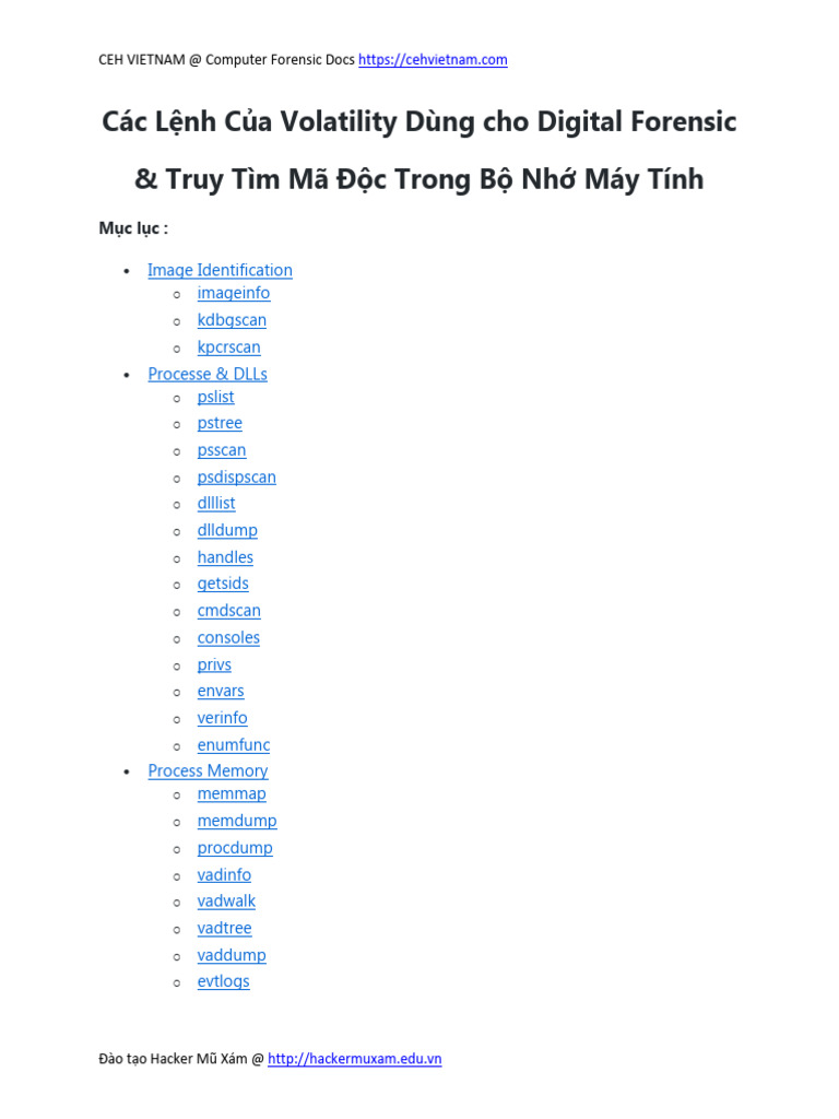 Volatility Command Ref | PDF