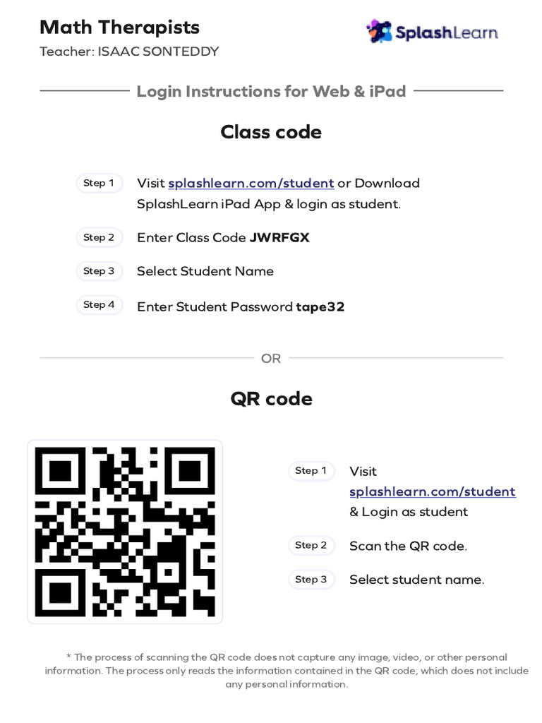 Math Therapy Login Instructions | PDF
