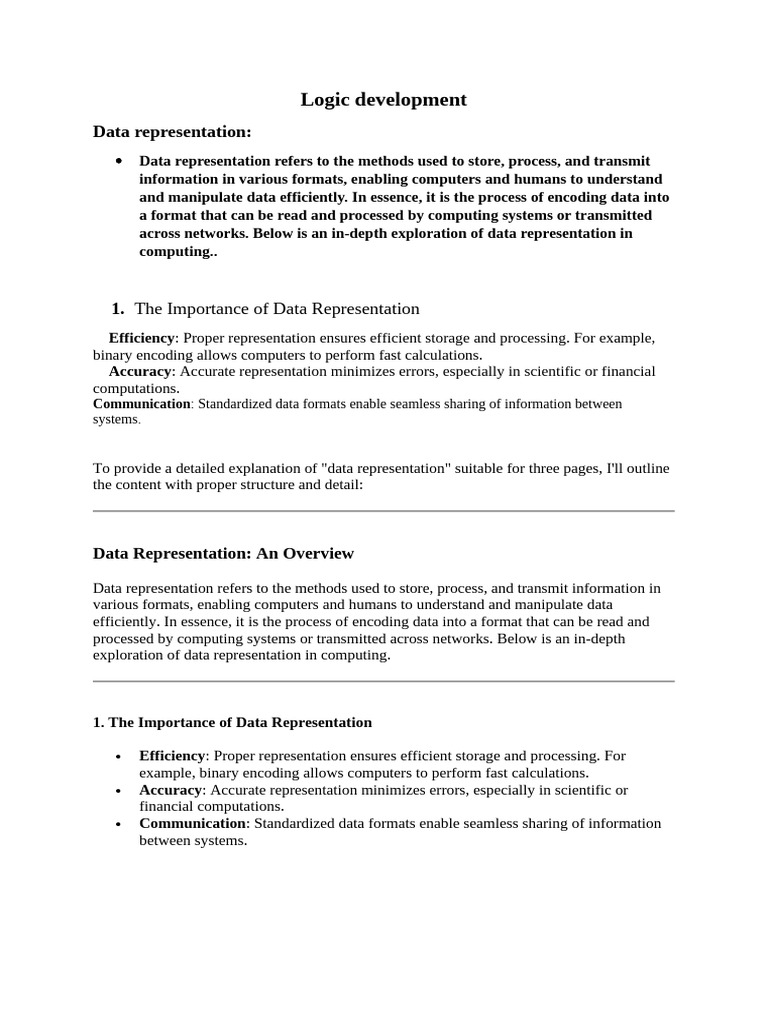 Understanding Data Representation in Computing | PDF | Character ...