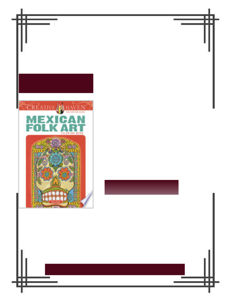 Creative Haven Mexican Folk Art Coloring Book Creative Haven Coloring ...