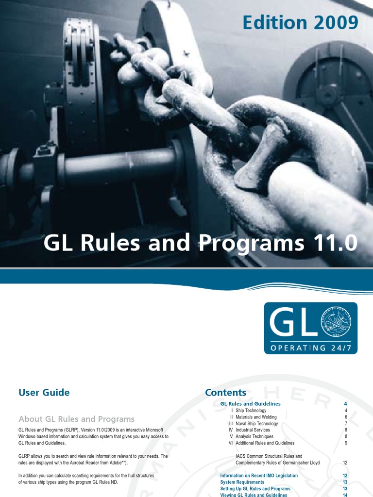 GL Rules and Programs 11.0 | PDF | Marine Propulsion | Ships