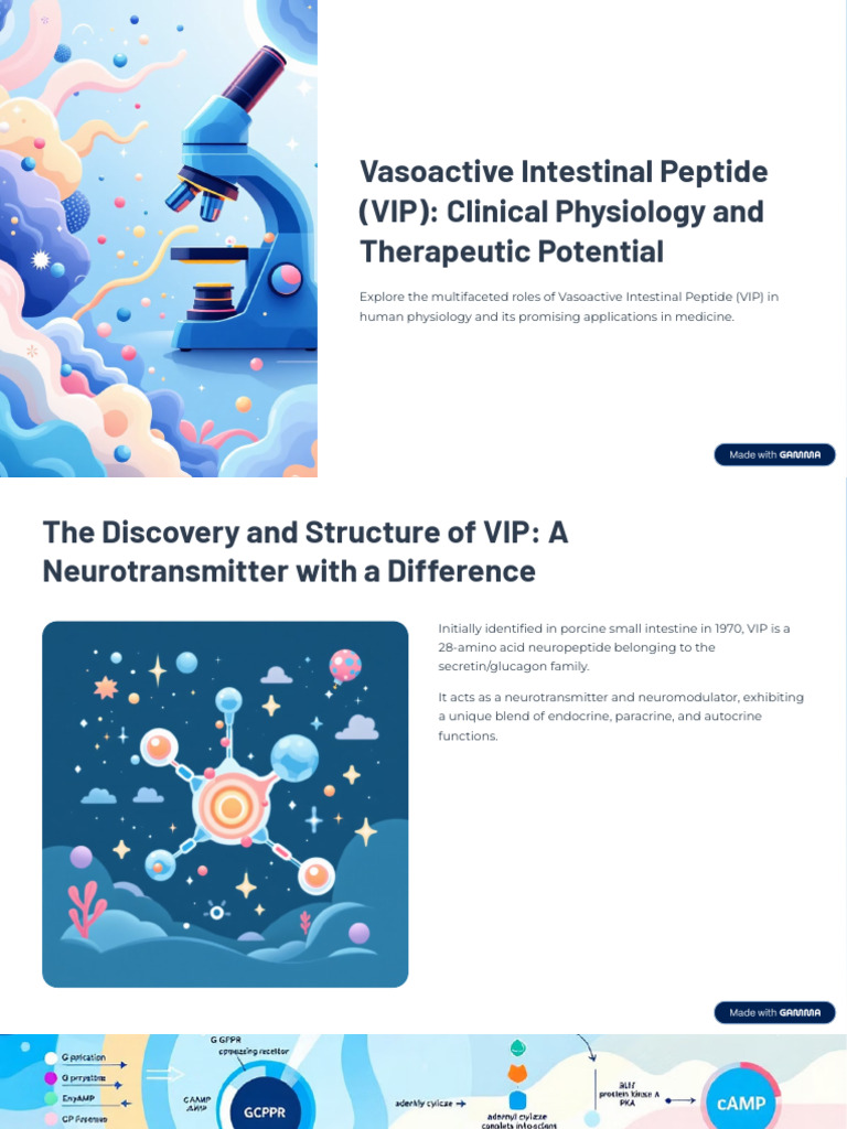Vasoactive Intestinal Peptide: Roles & Therapy | PDF | Physiology ...