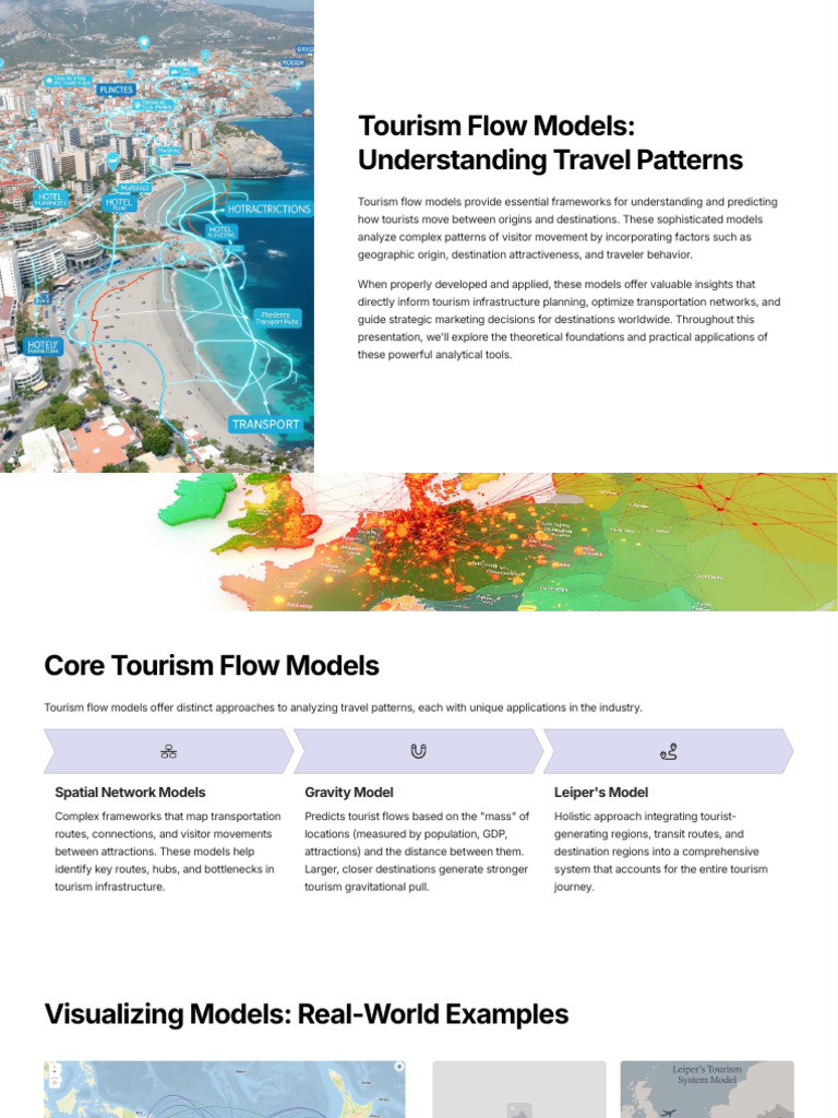 Tourism Flow Models Explained | PDF | Tourism | Transport