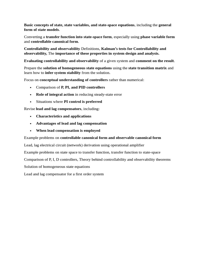 State-Space Control Systems Overview | PDF