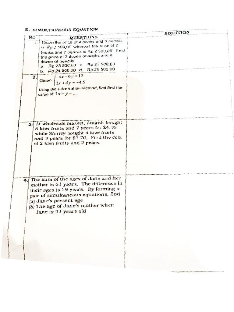 Math Secondary Final Exercises | PDF
