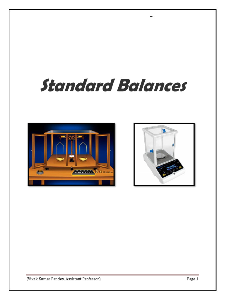 Standard Balances Notes | PDF | Accuracy And Precision | Weight