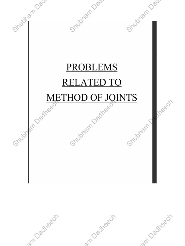 Truss_Practice Question Shubham Sir | PDF