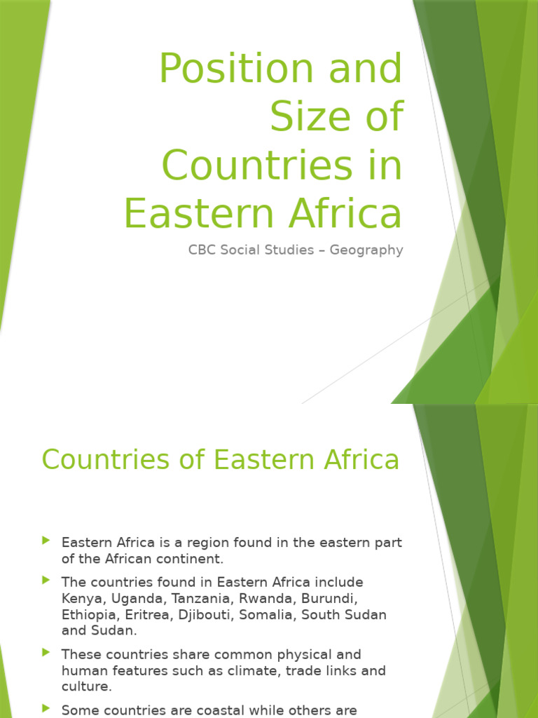 Eastern Africa: Countries, Size, and Position | PDF | Longitude | East ...